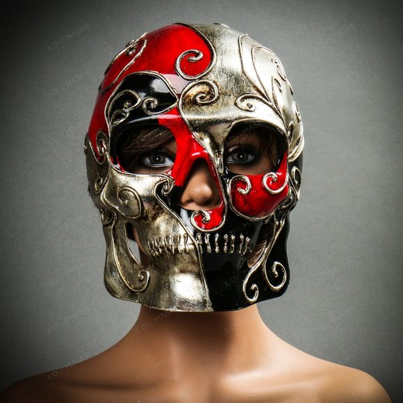 ILOVEMASKS | Accessories | Venetian Full Face Skull Halloween Mask ...